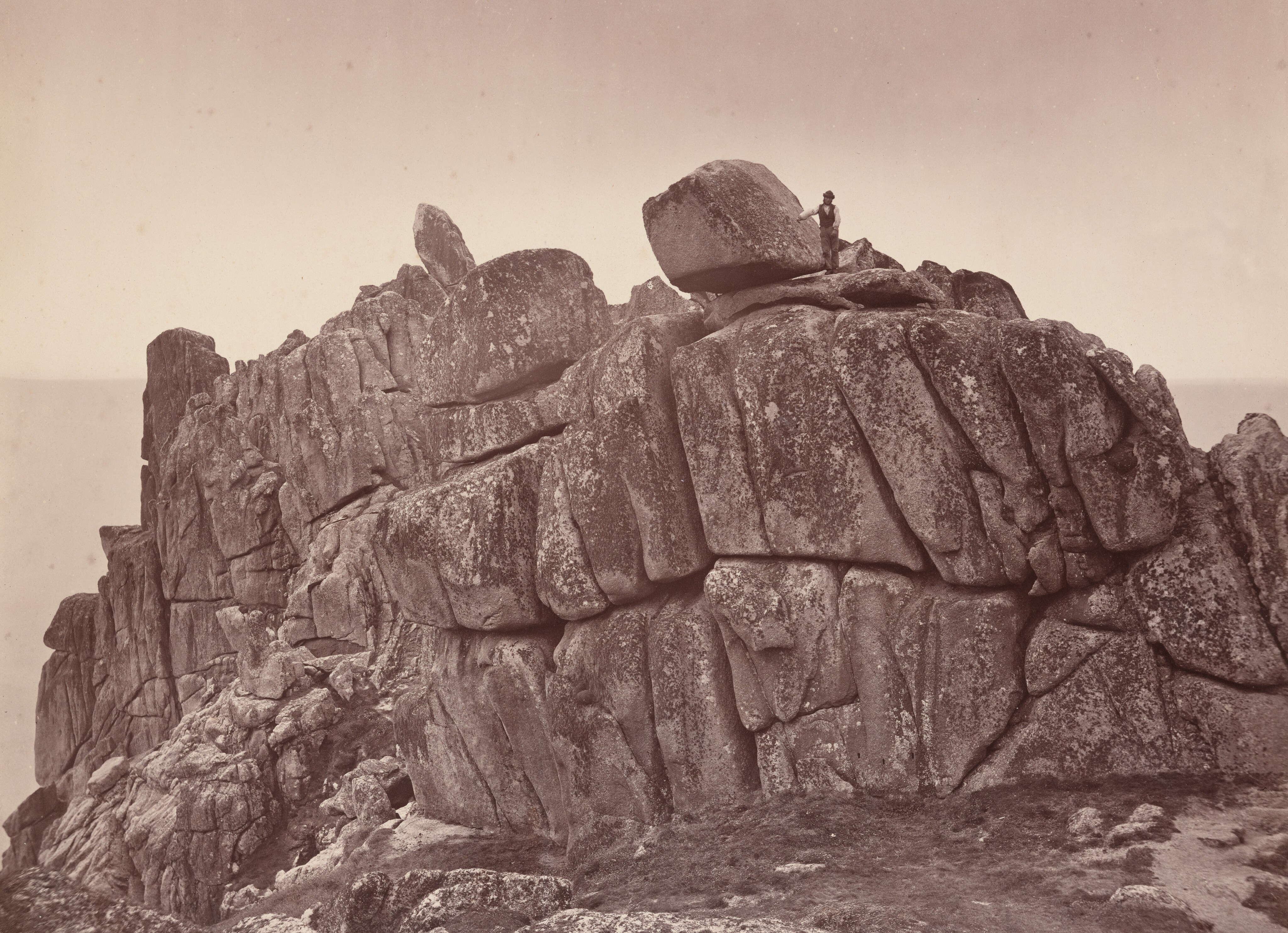 The Logan Rock, South Coast of Cornwall by William May