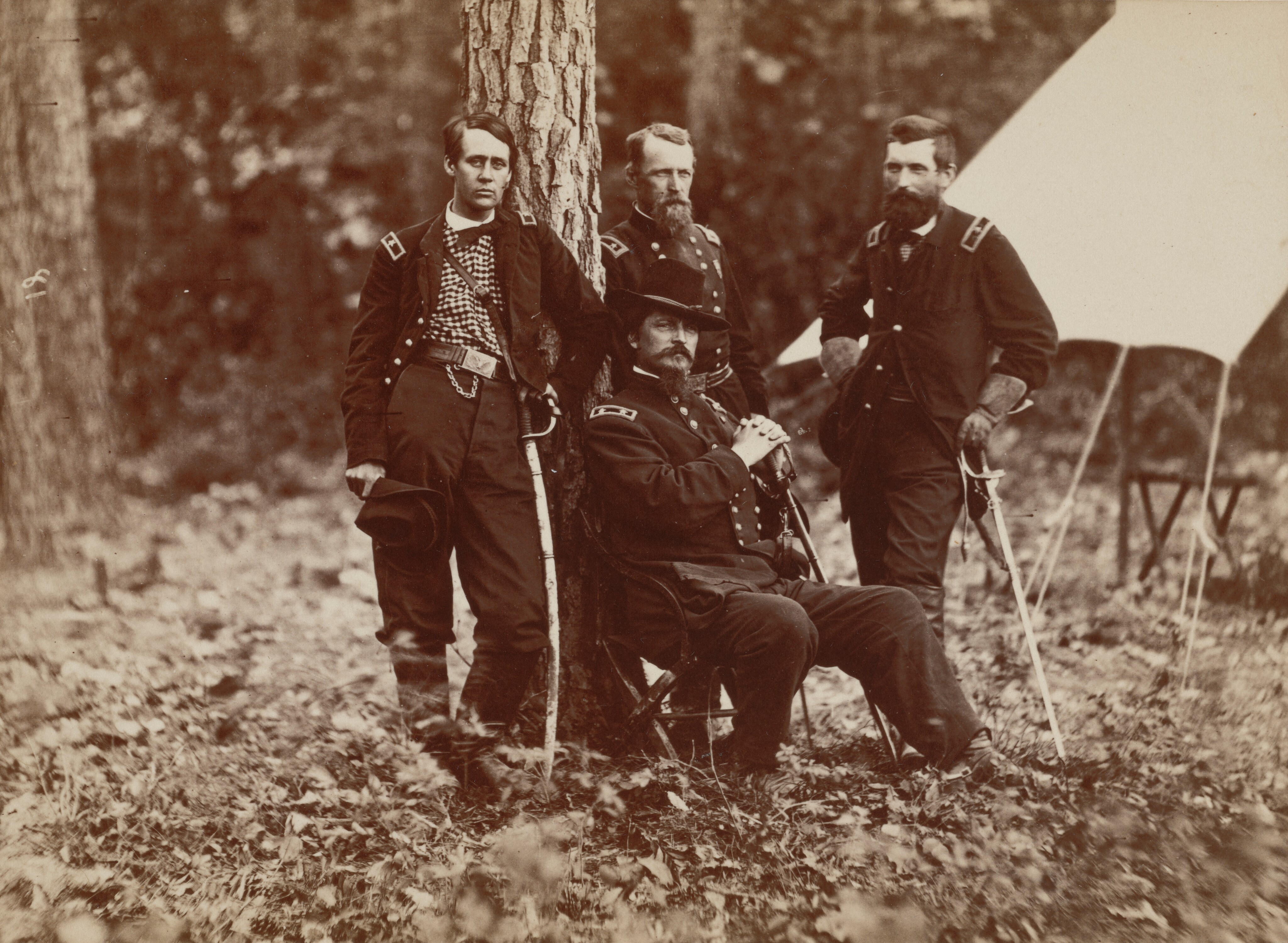 General W.S. Hancock and Staff by Mathew B. Brady
