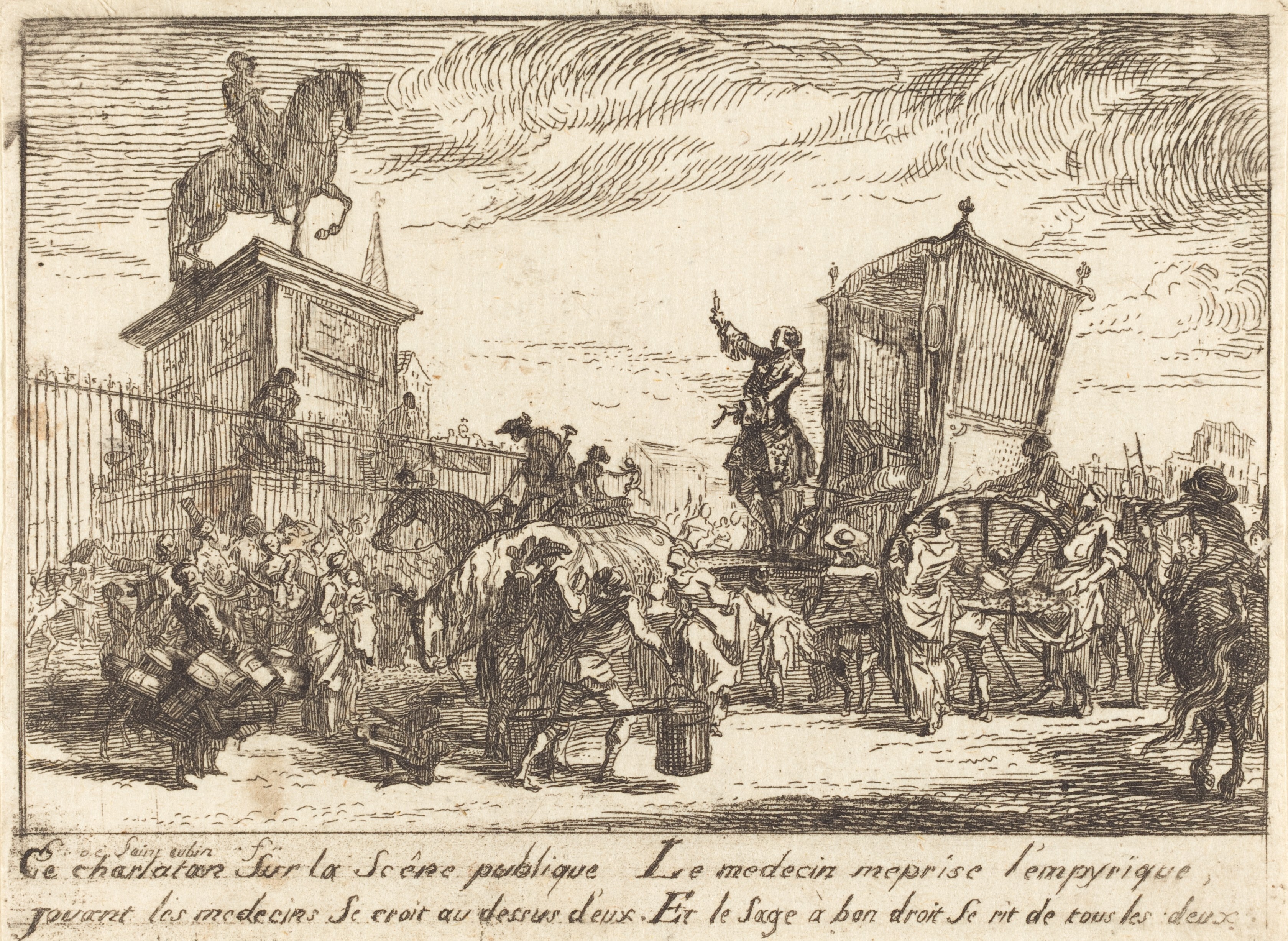 The Charlatan (Le charlatan) by Gabriel de Saint-Aubin