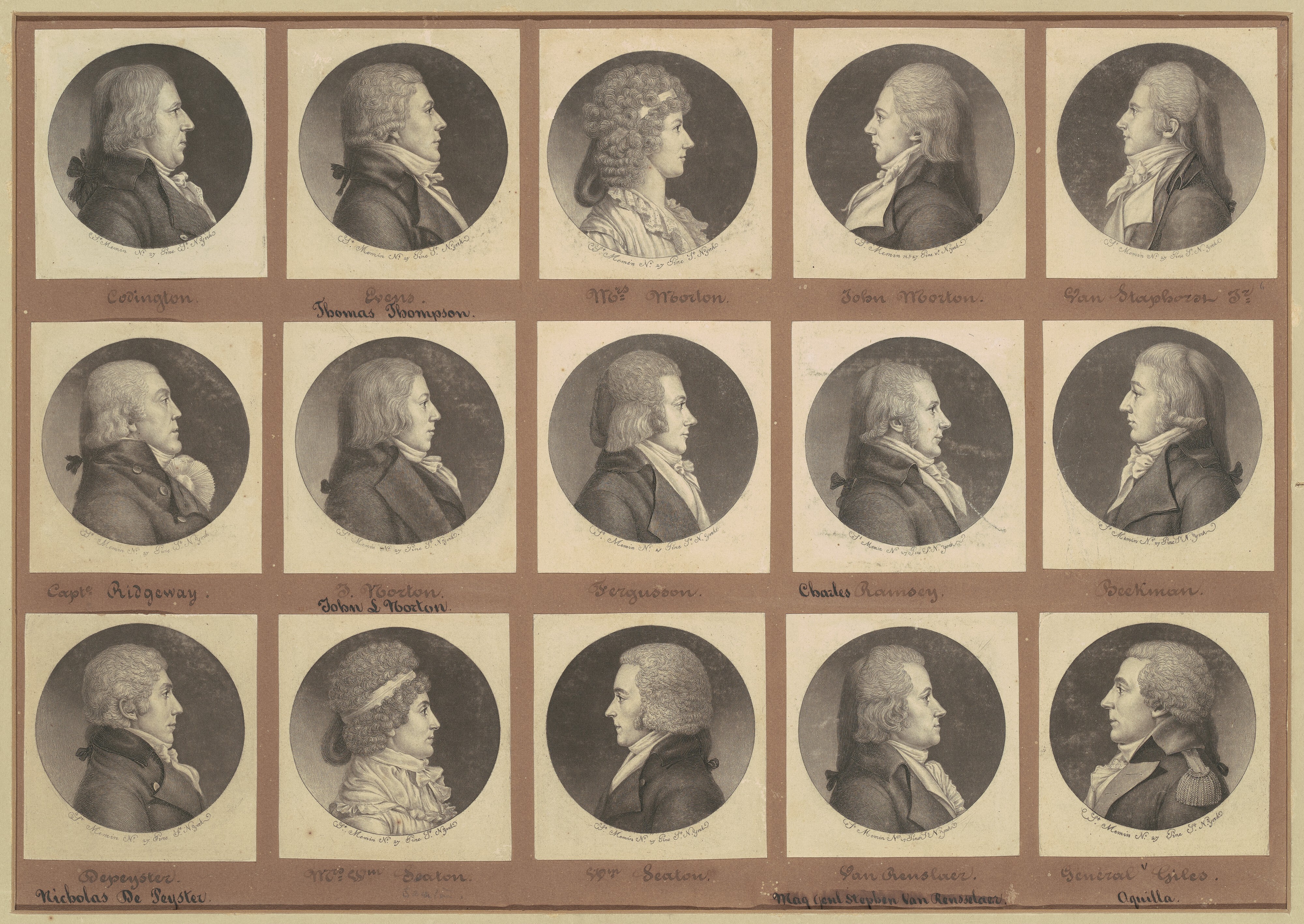 Saint-Mémin Collection of Portraits, Group 6 by Charles B. J. Févret de ...