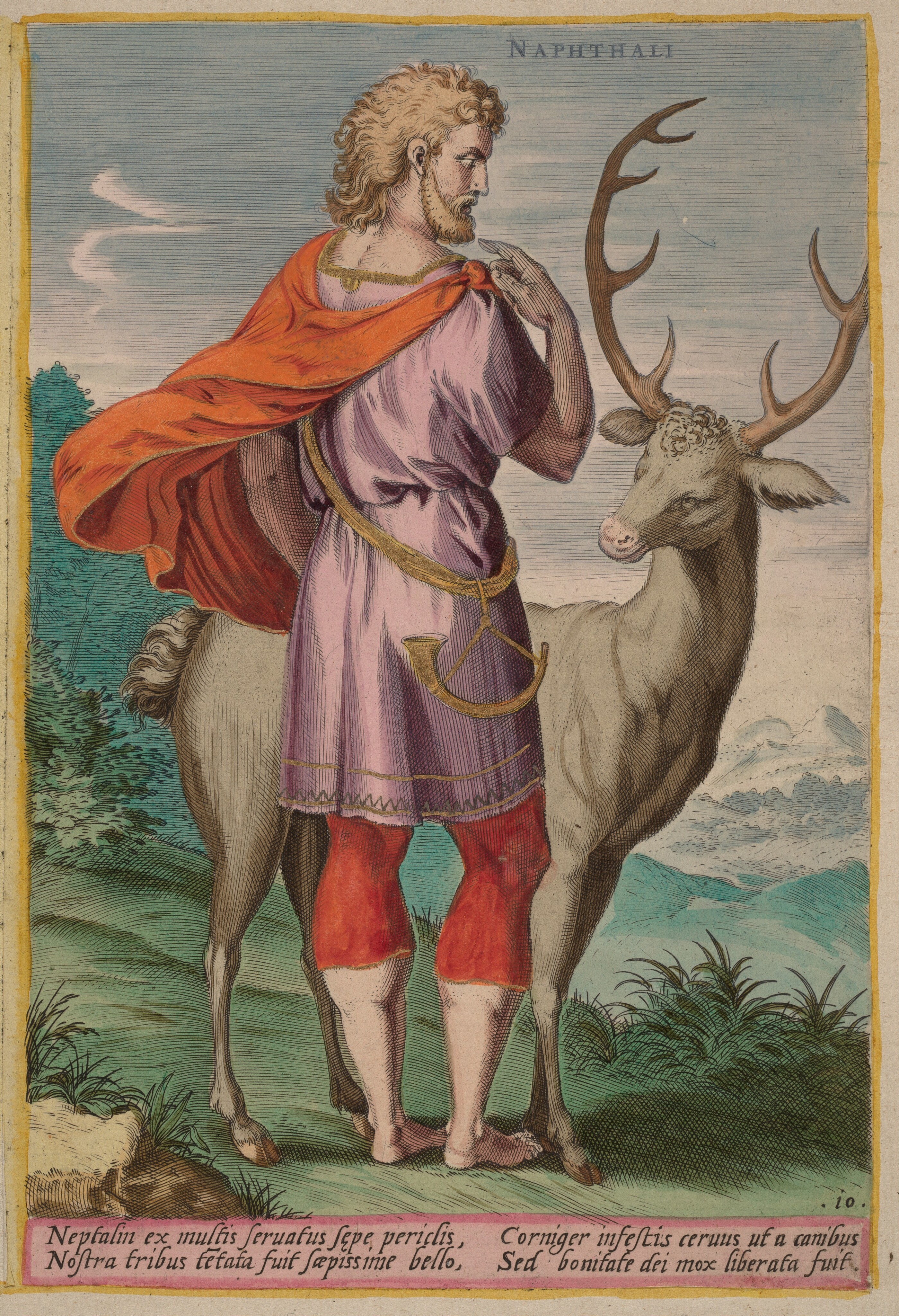 Napthali by Jan Sadeler I, Claes Jansz Visscher