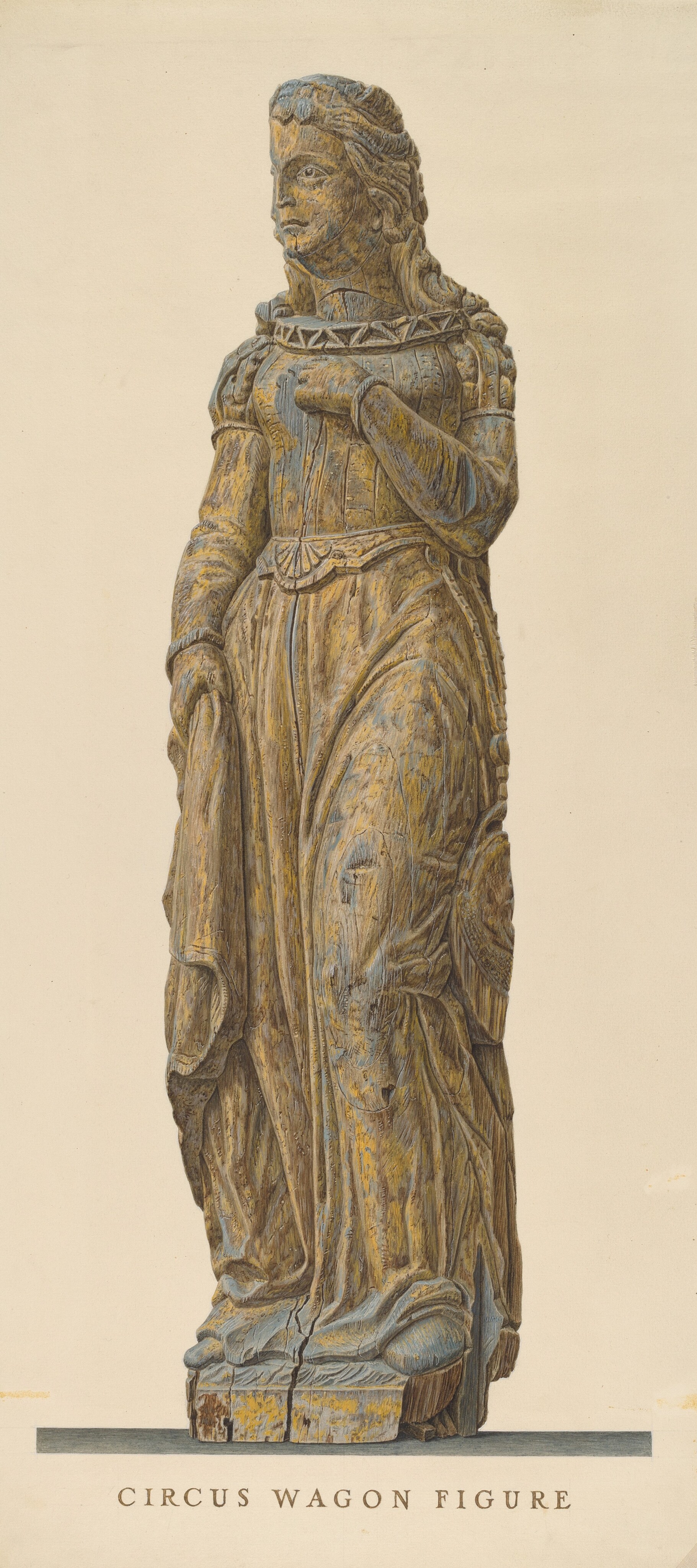 Circus Wagon Figure: Medieval Lady by John Matulis