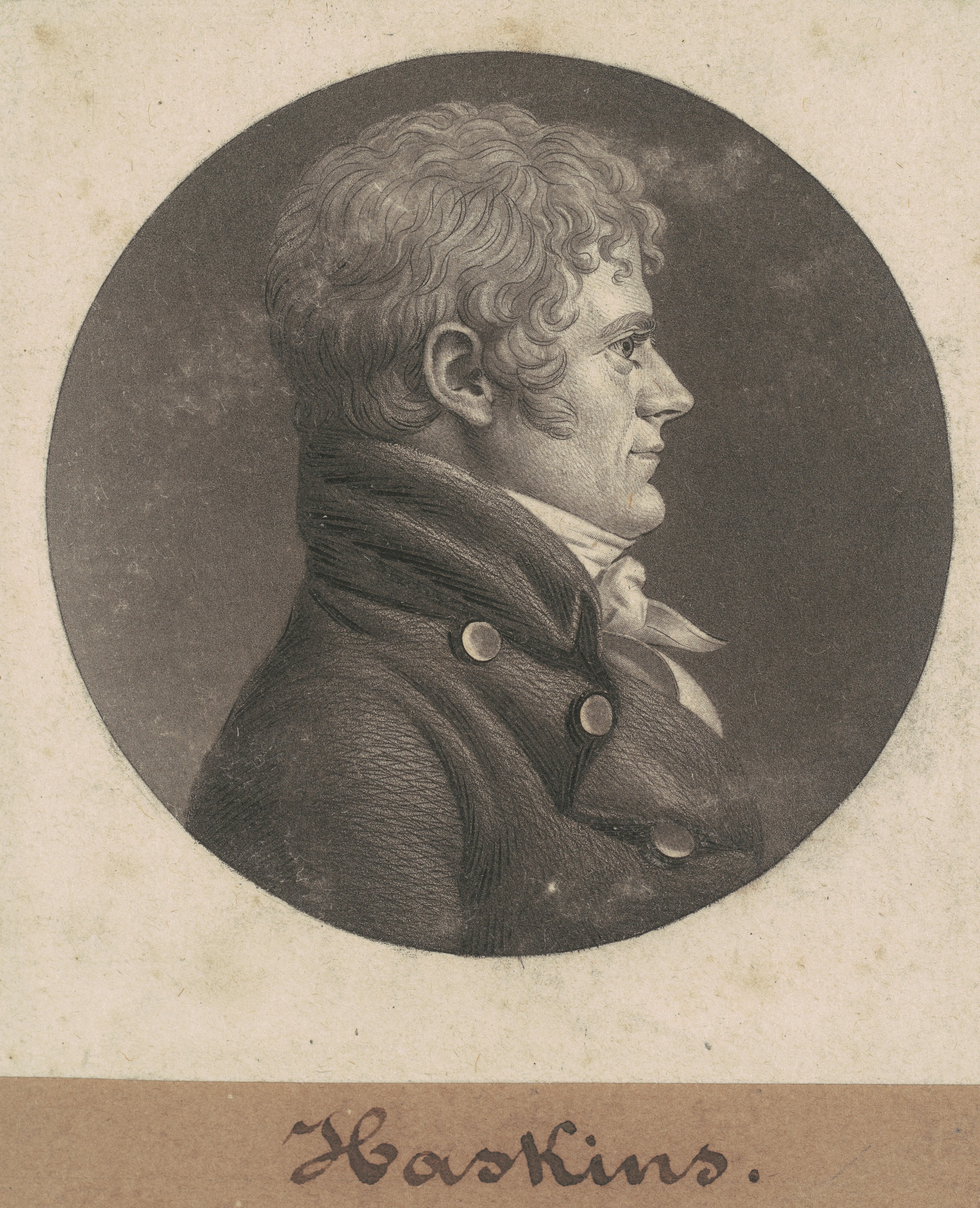 Joseph Haskins by Charles B. J. Févret de Saint-Mémin