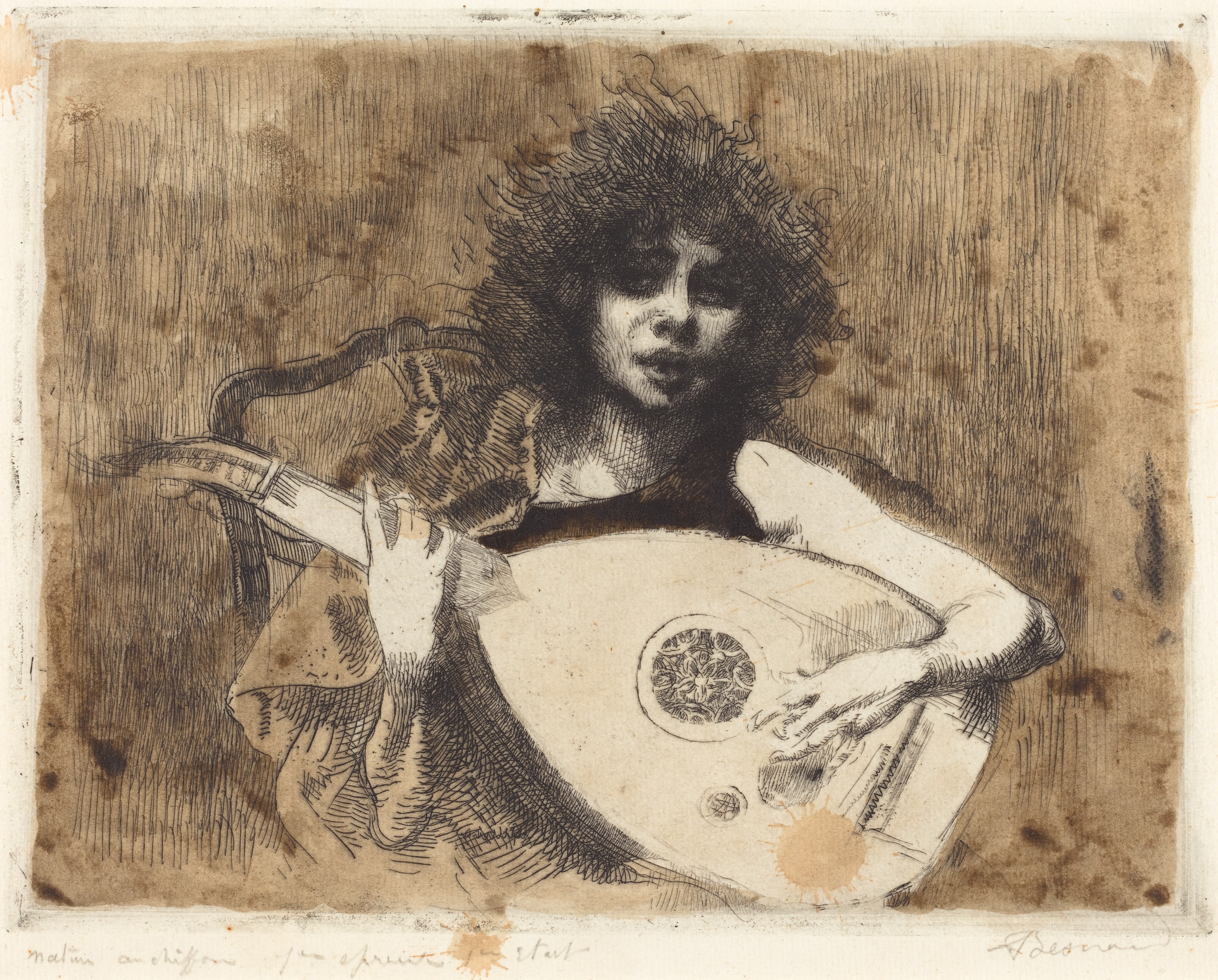 The Lute Player (La joueuse de luth) by Albert Besnard