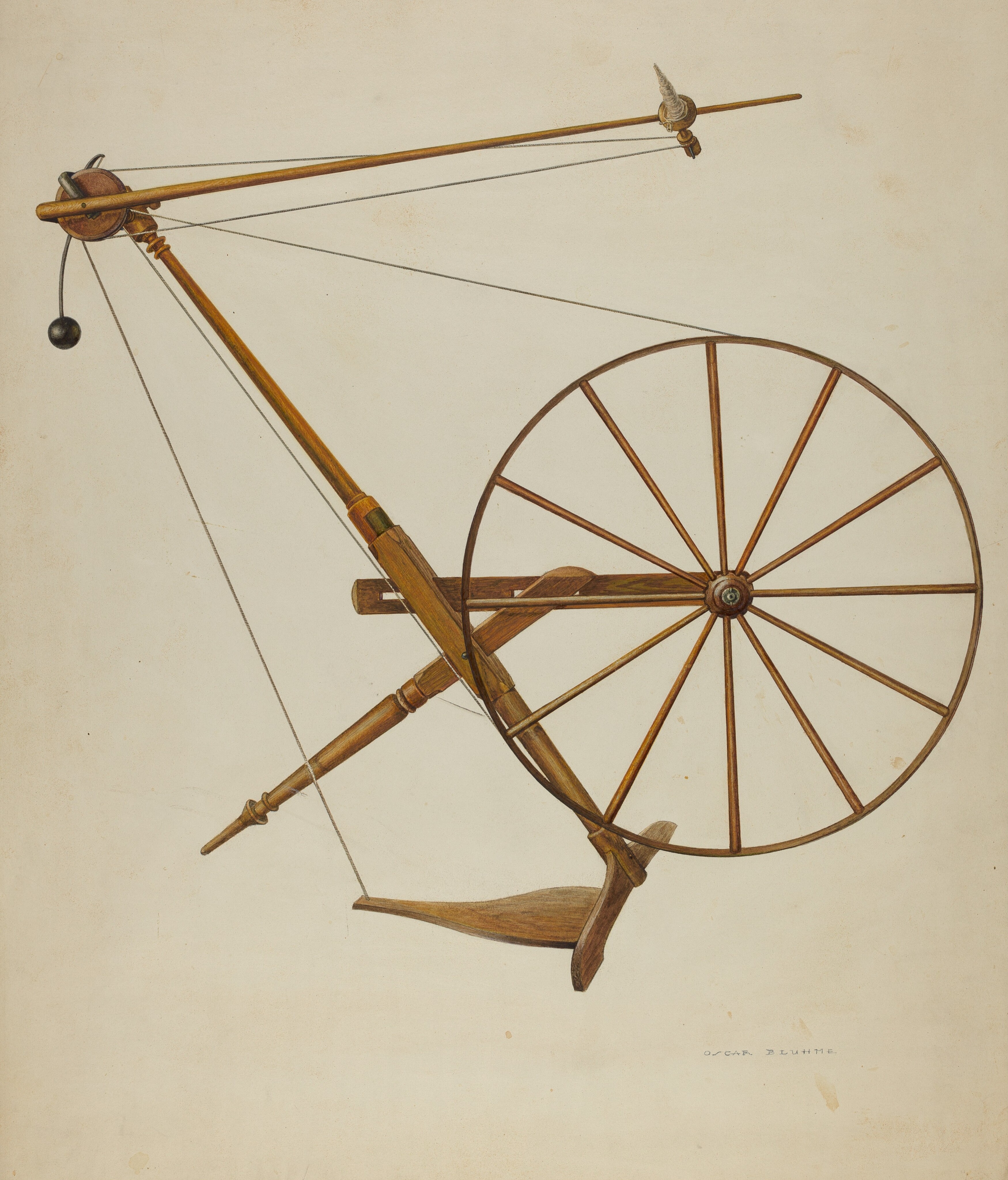 Spinning Wheel by Oscar Bluhme