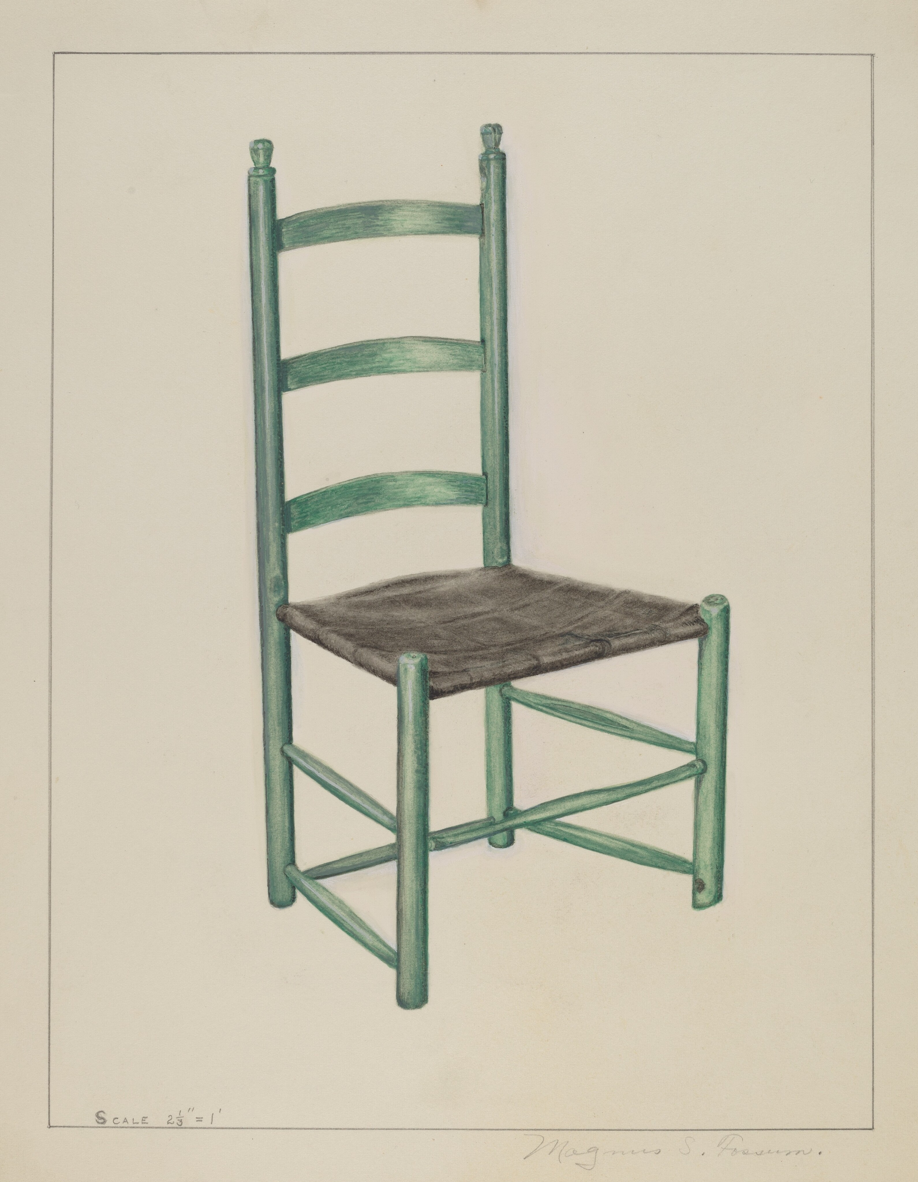 "Ladder Back" Chair - Called "Jolting Chair" by Magnus S. Fossum