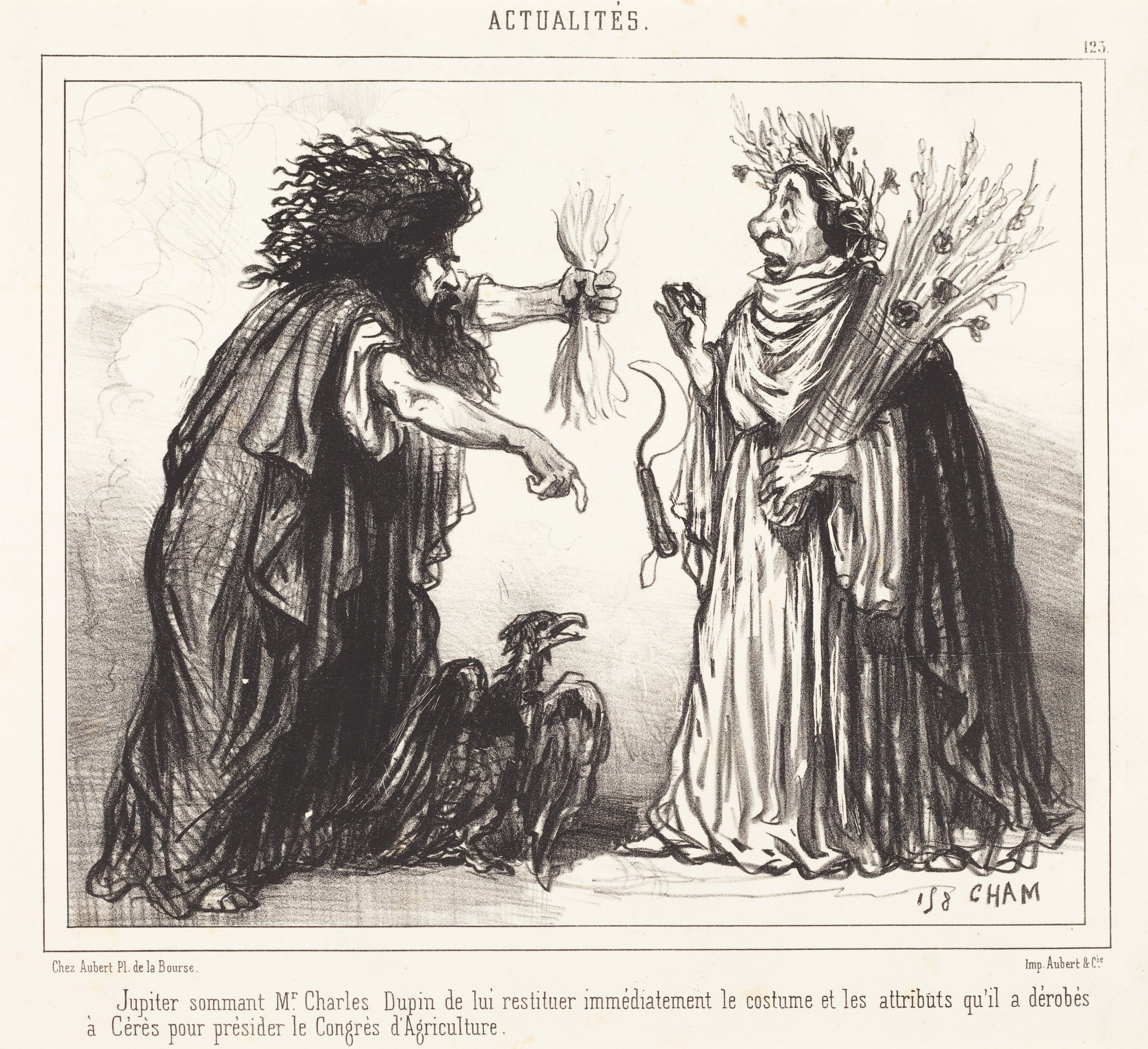 Jupiter sommant Mr. Charles Dupin by Amédée Charles Henri Cham, Aubert