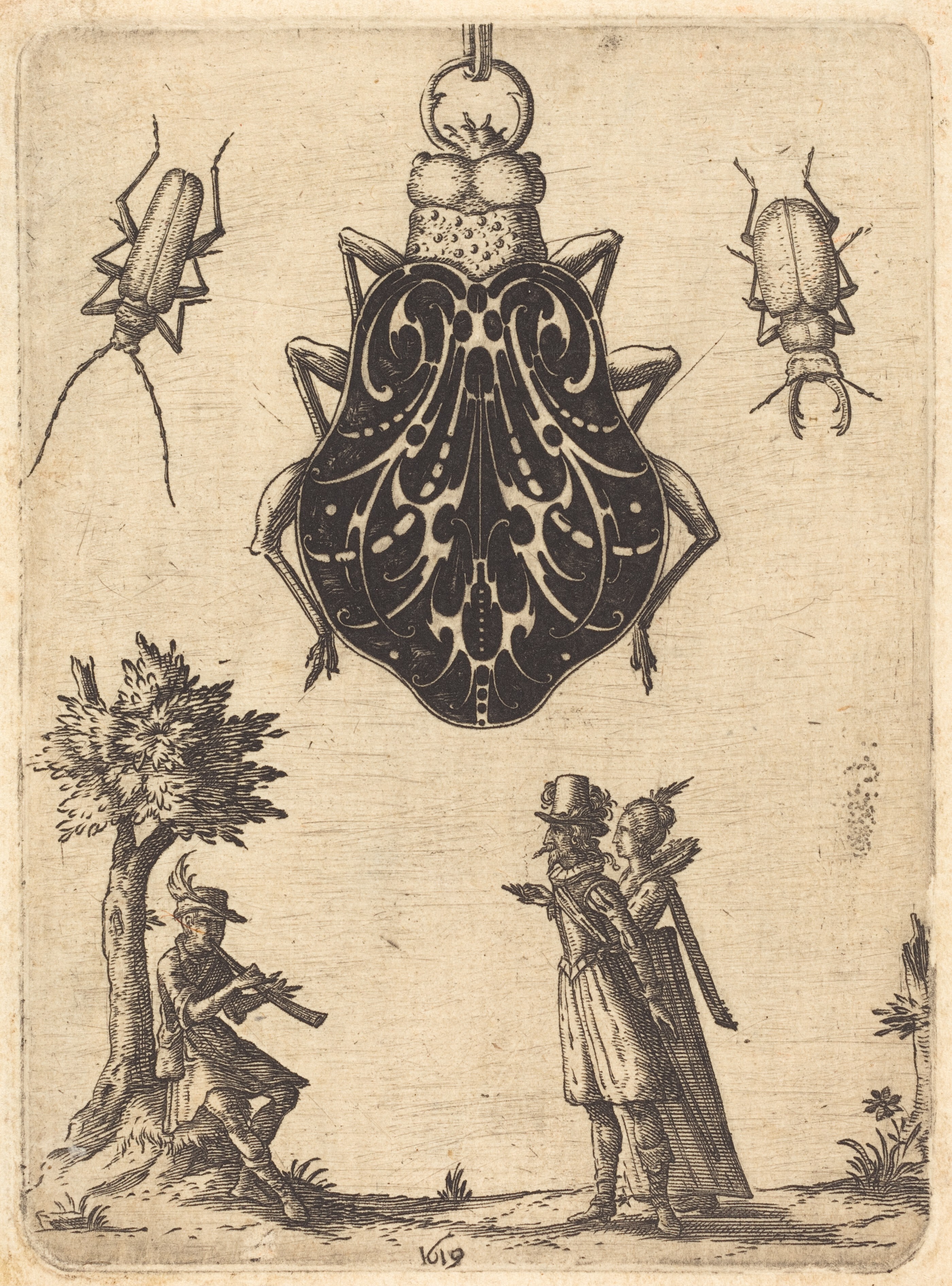 Design for a Beetle-Shaped Pendant by Jean Toutin