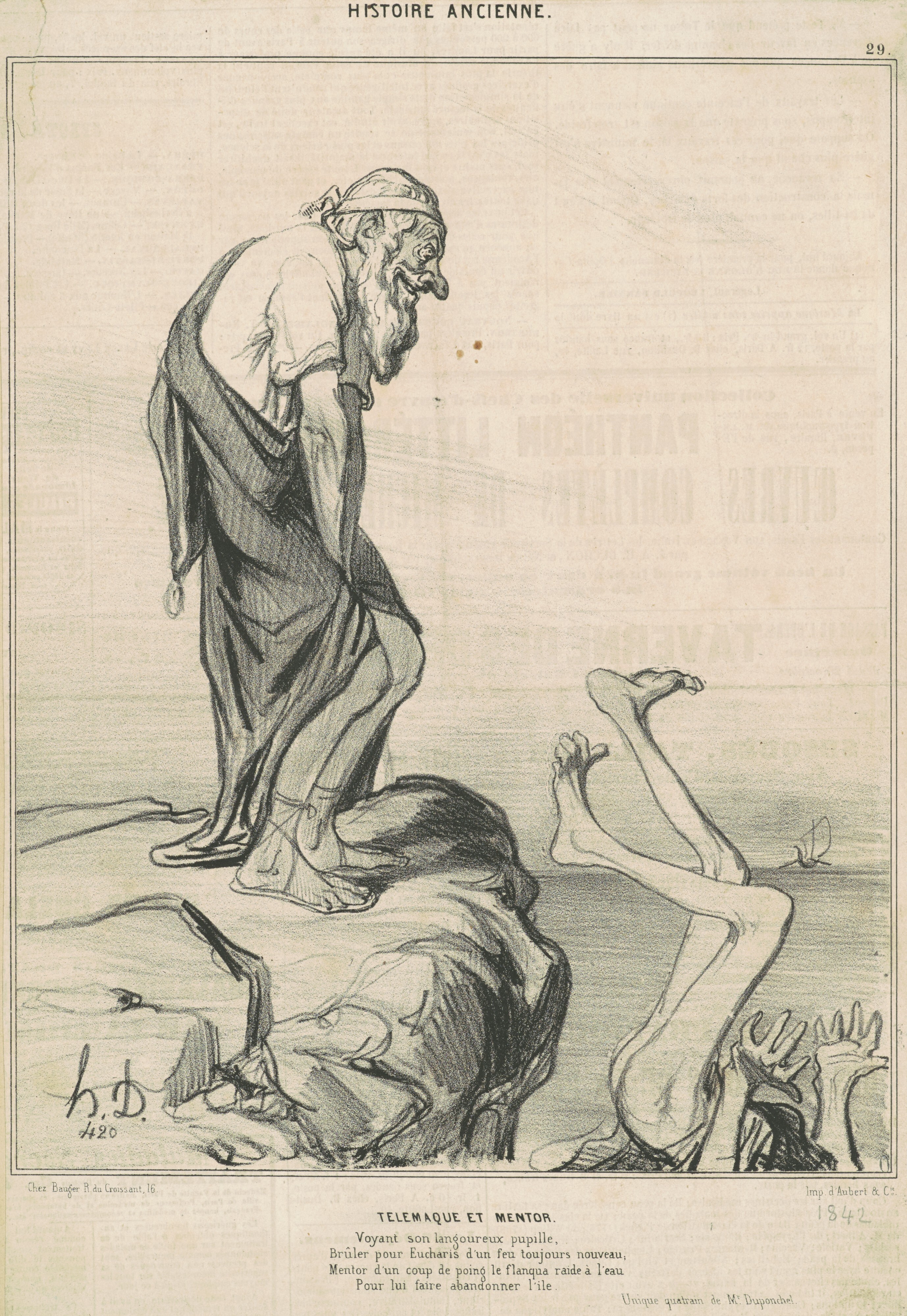 Télémaque et Mentor by Honoré Daumier