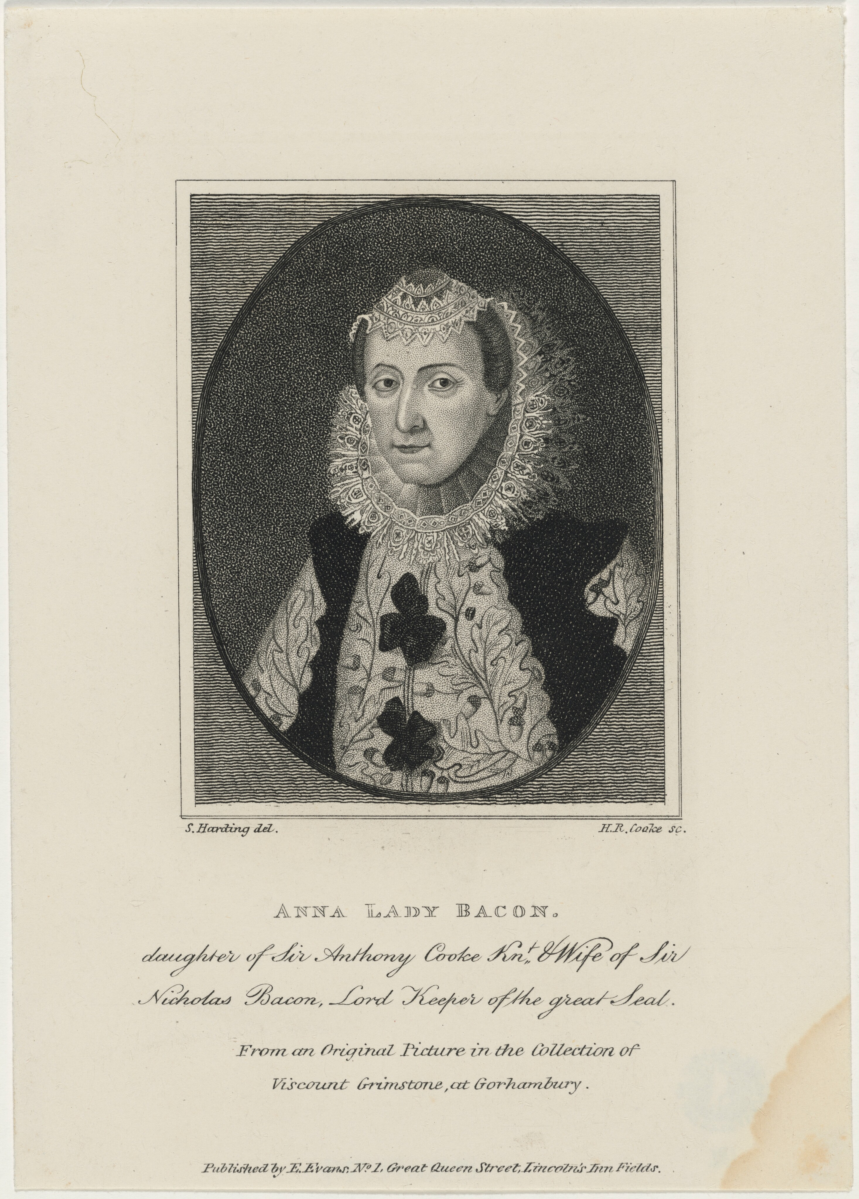 Anna, Lady Bacon, Daughter of Sir Anthony Cooke and Wife of Sir Nicolas ...
