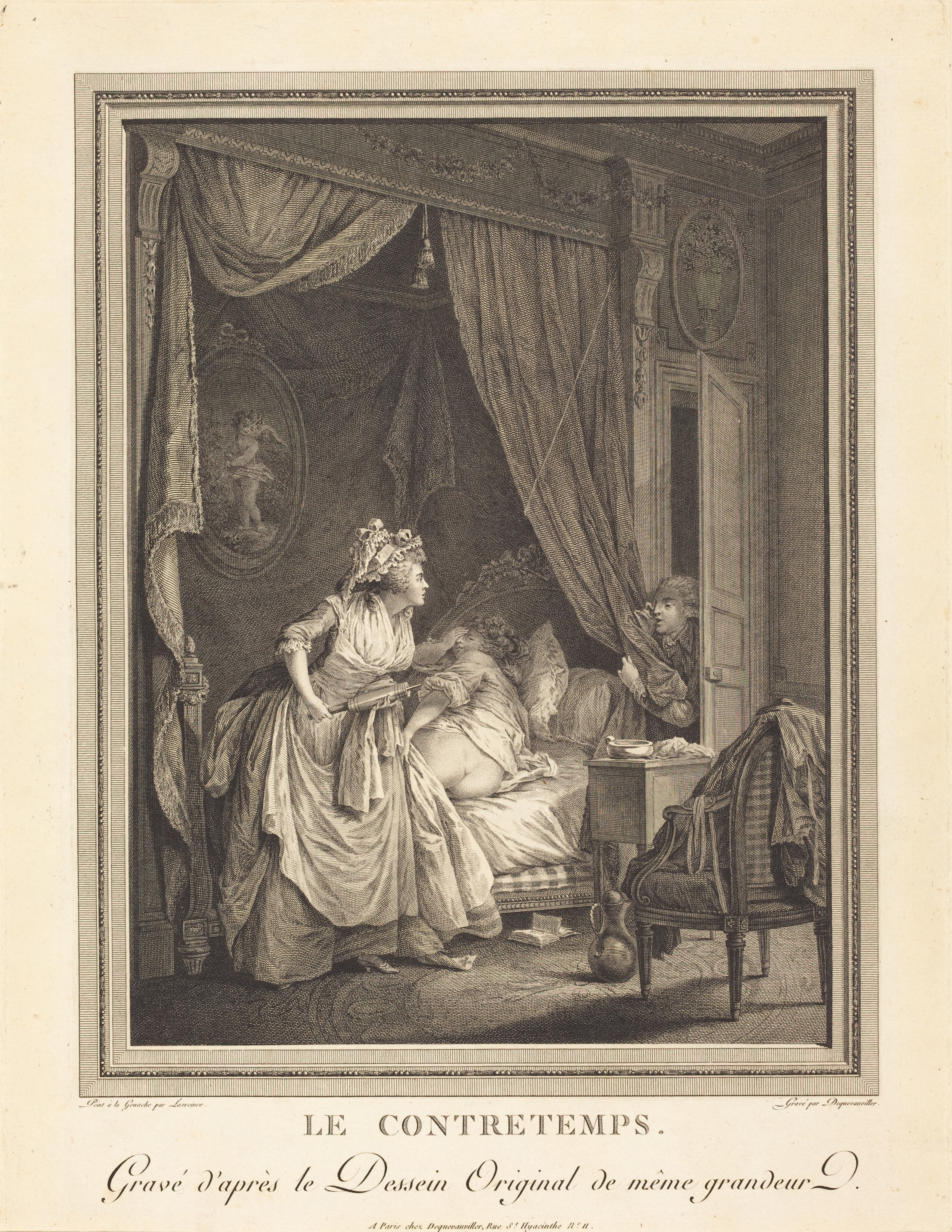 Le contretemps by Francois-Nicolas-Barthelemy Dequevauviller