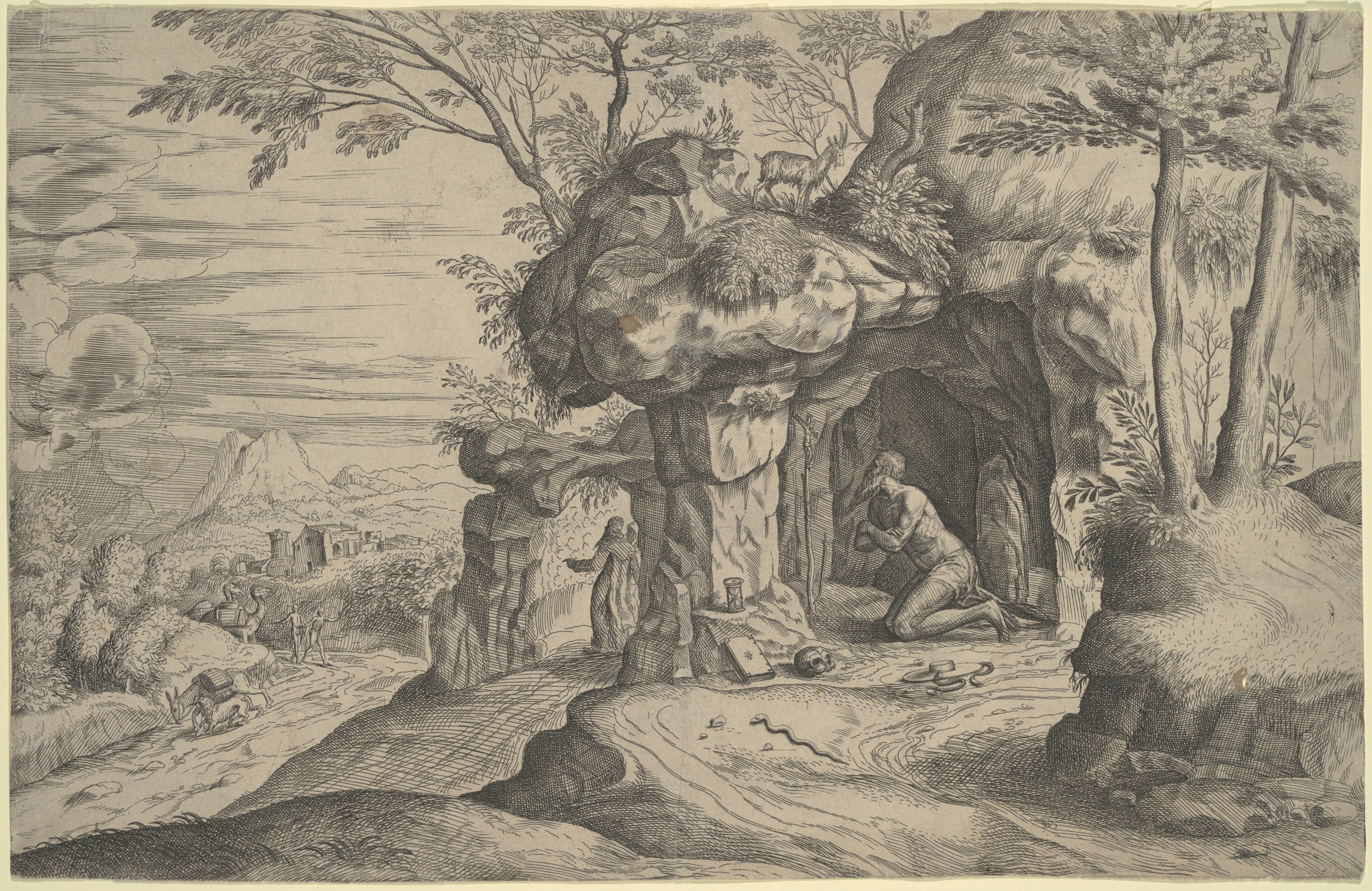Landscape with Penitent Saints by Veronese 16th Century, Battista ...