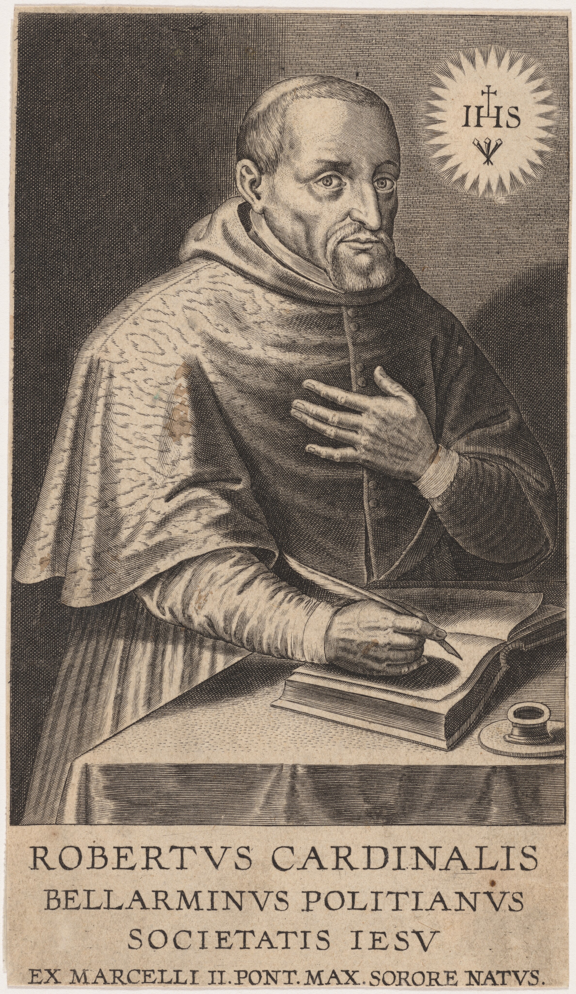 Roberto, Cardinal Bellarminus by Hieronymus Wierix
