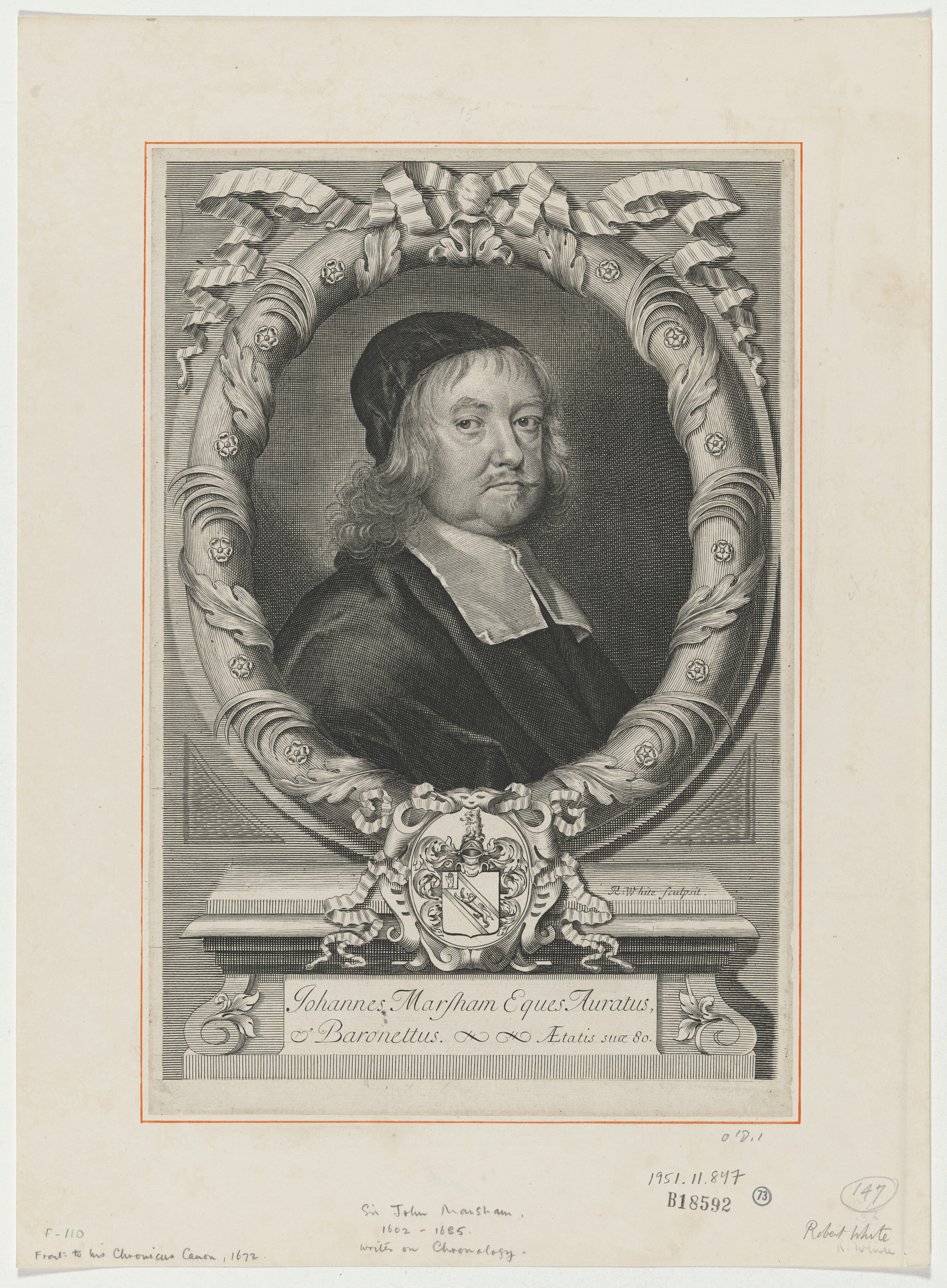 Sir John Marsham, Writer on Chronology by Robert White