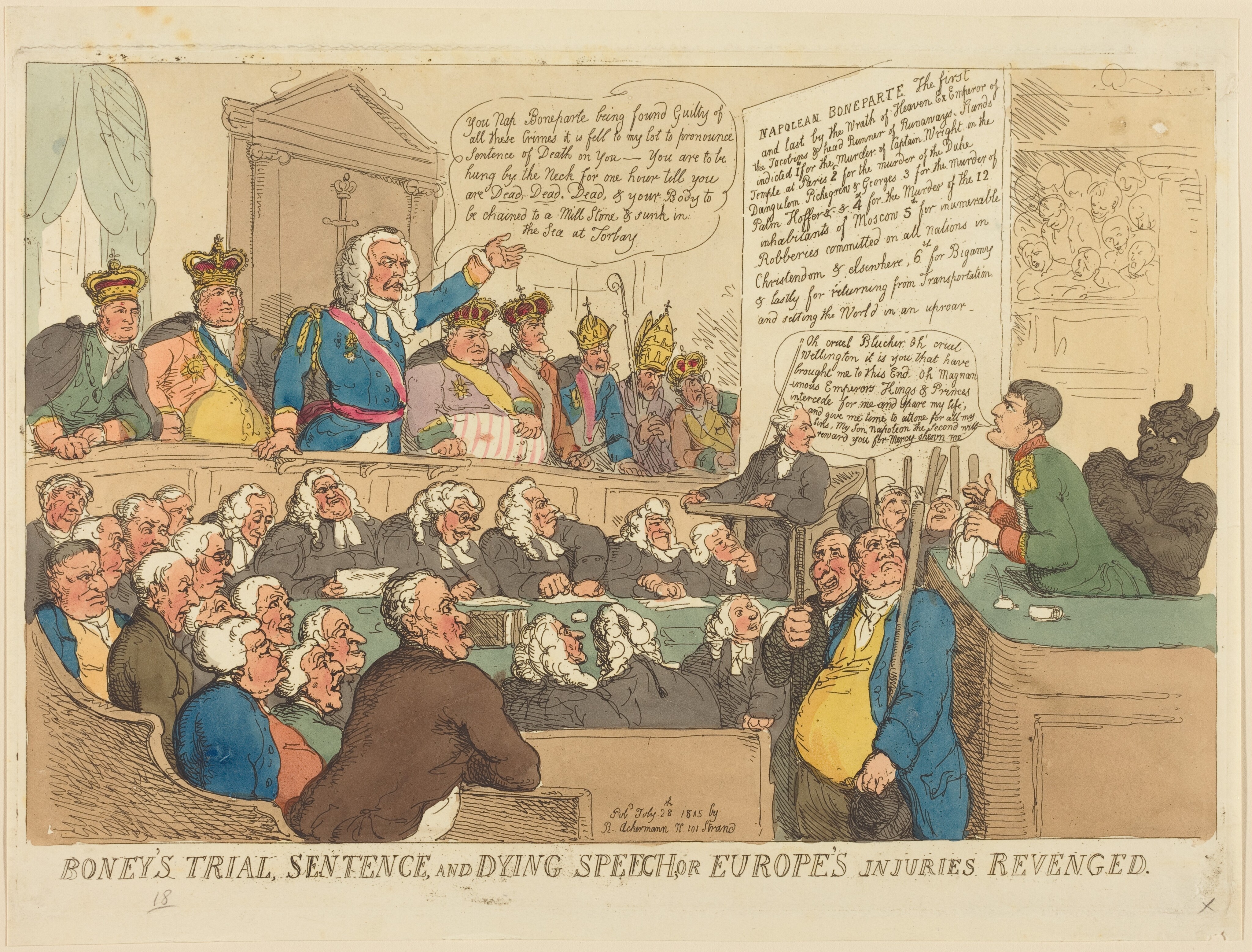 Boney's Trial, Sentence, and Dying Speech by Thomas Rowlandson