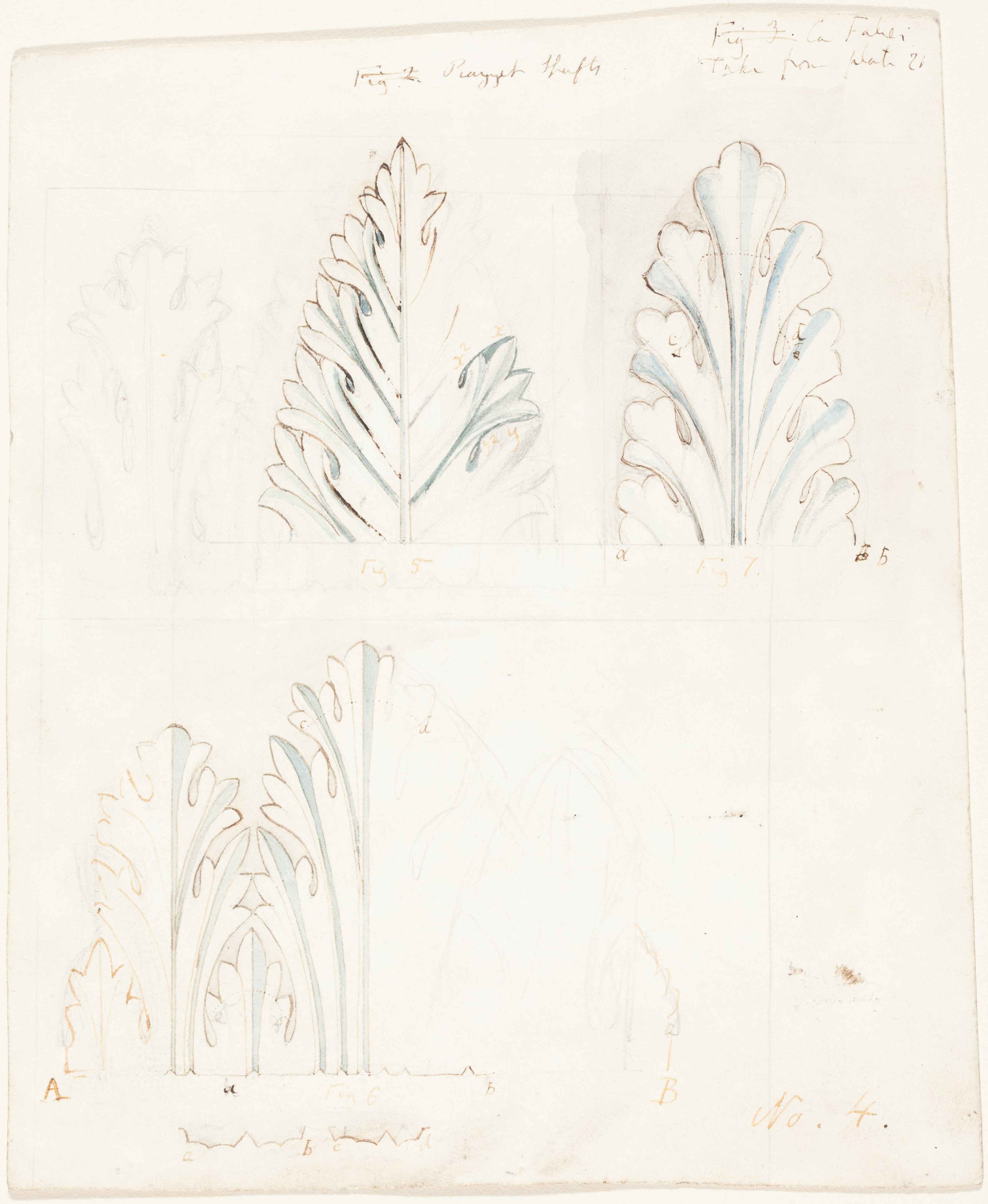 Ornamental Study with Acanthus Motif for "The Stones of Venice" by John ...