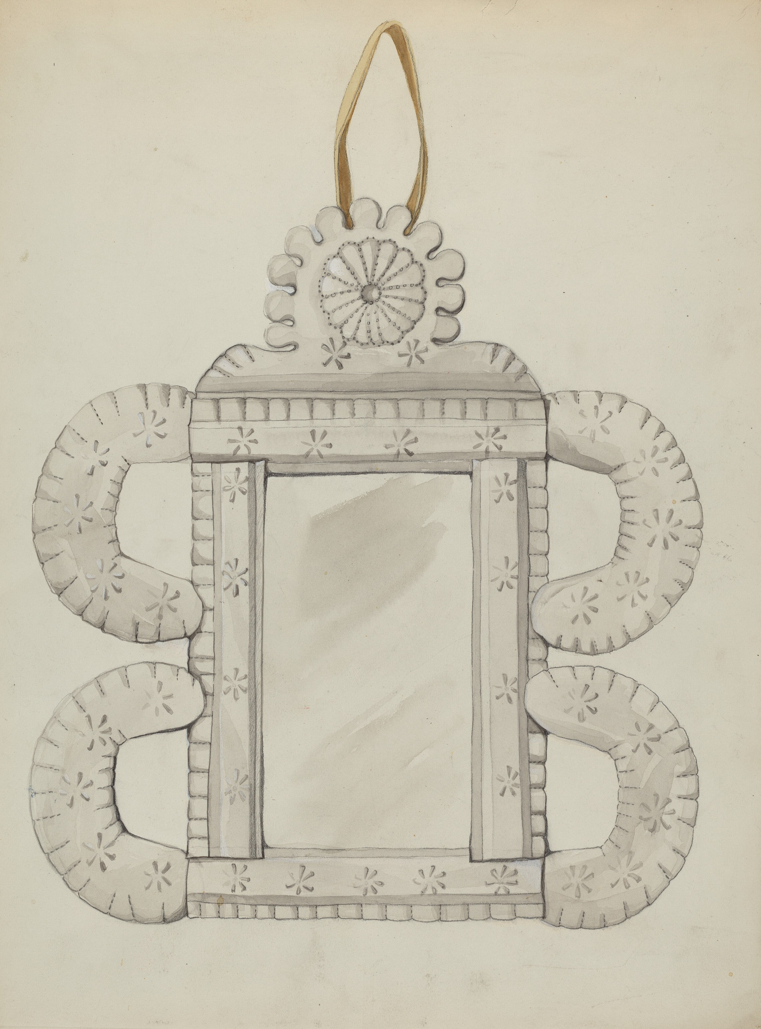 Tin Mirror Frame by Majel G. Claflin