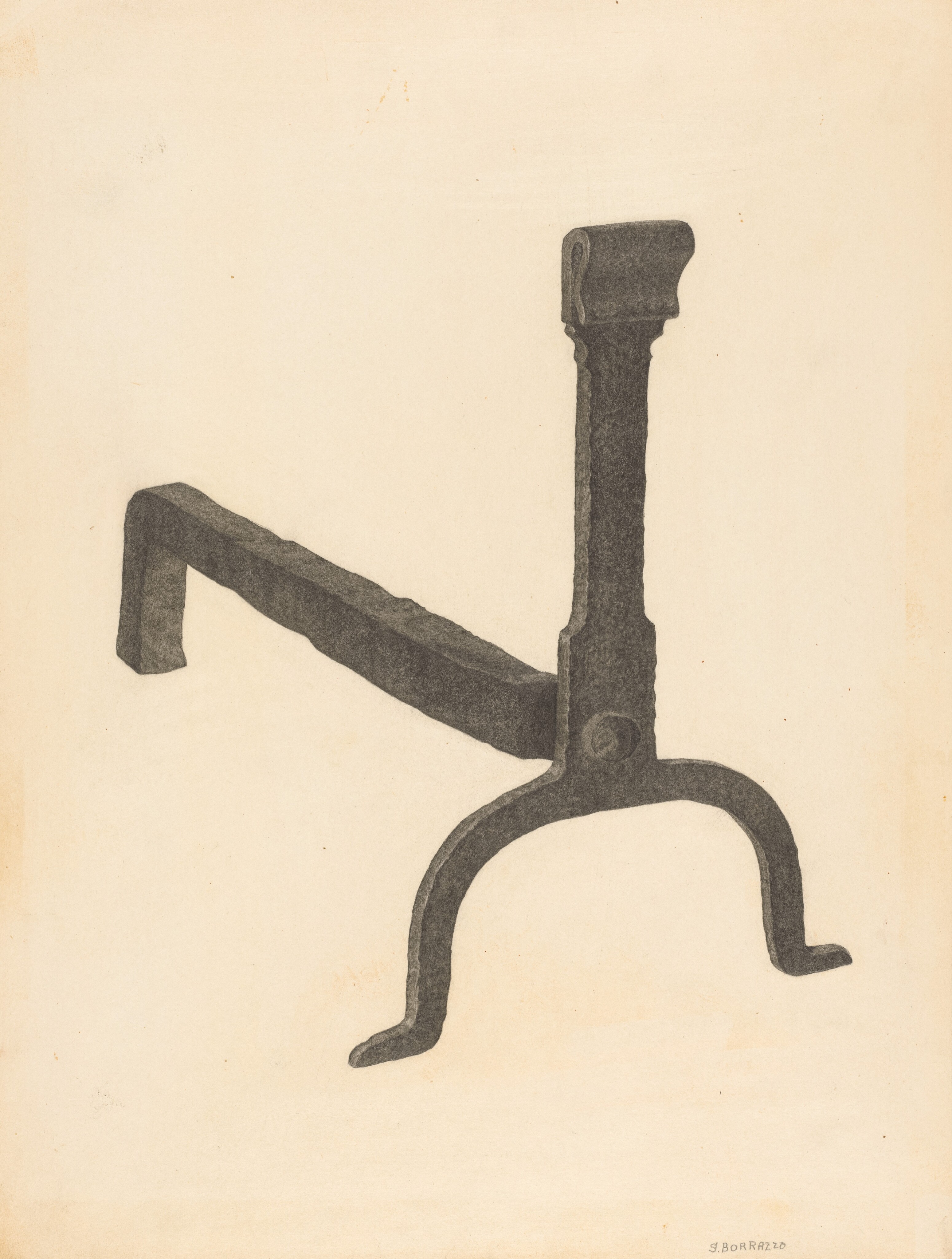 Andiron (one of pair) by Salvatore Borrazzo