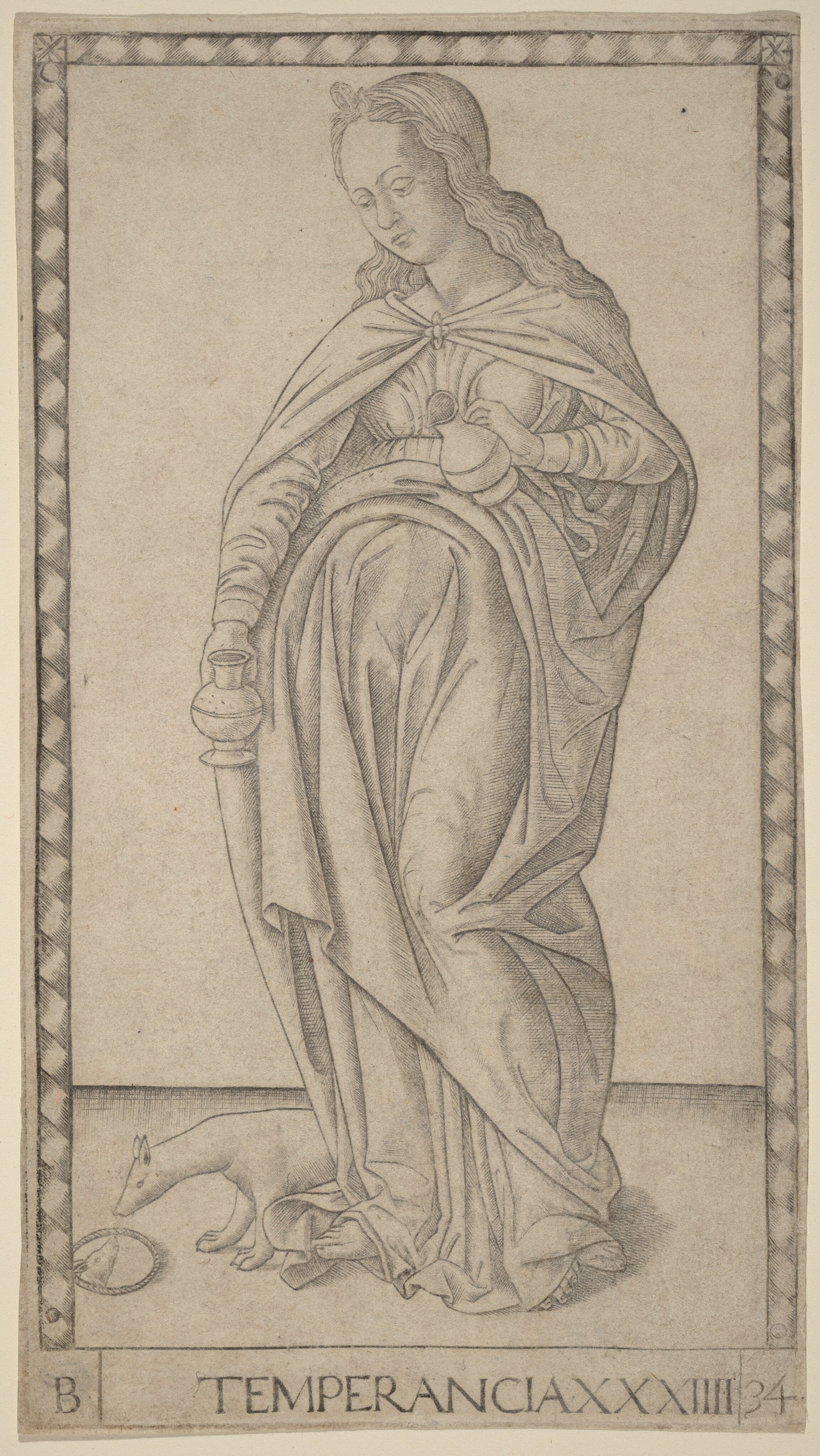 Temperancia (Temperance) by Master of the E-Series Tarocchi